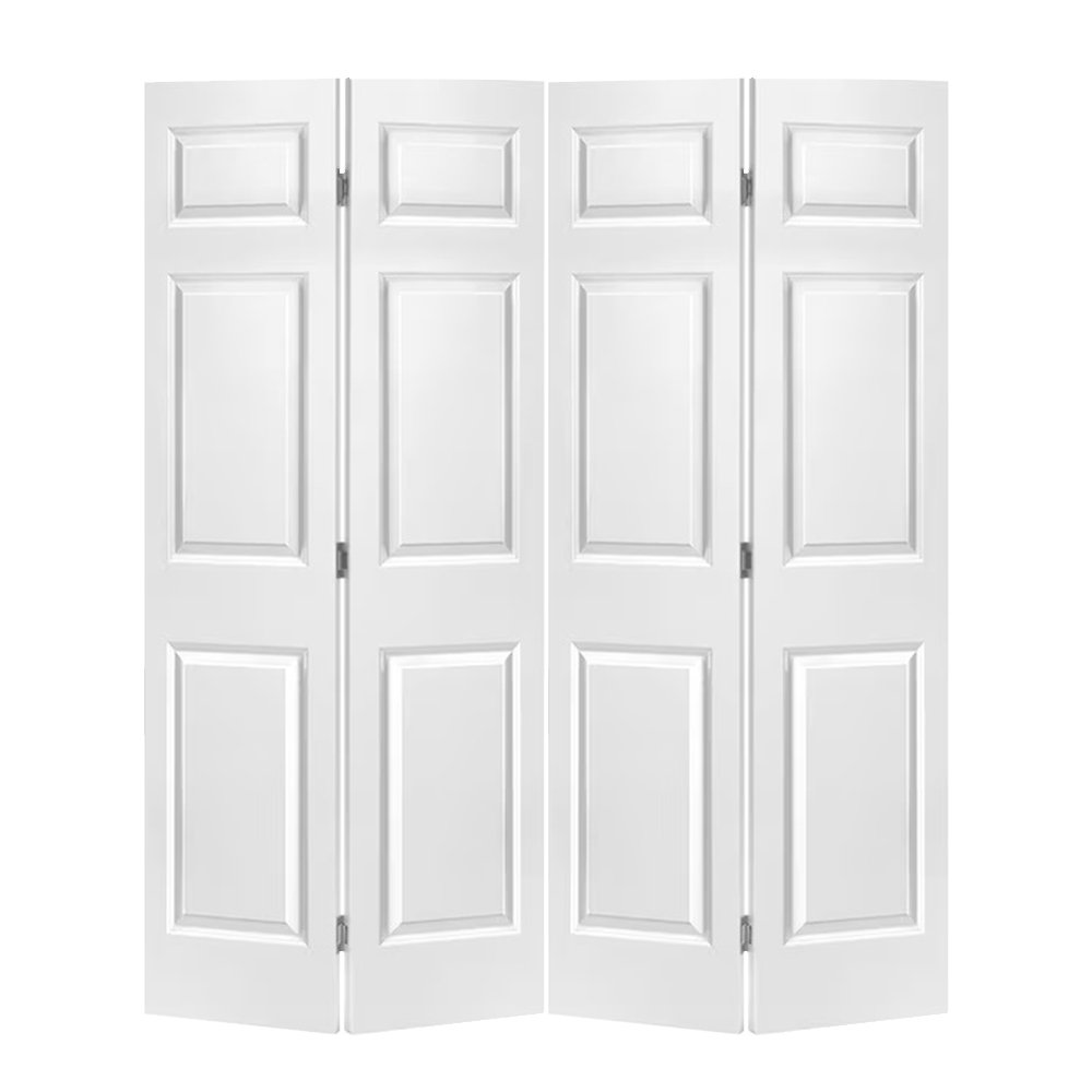 Calhome Paneled MDF Composite Double Bifold with Installation Hardware ...