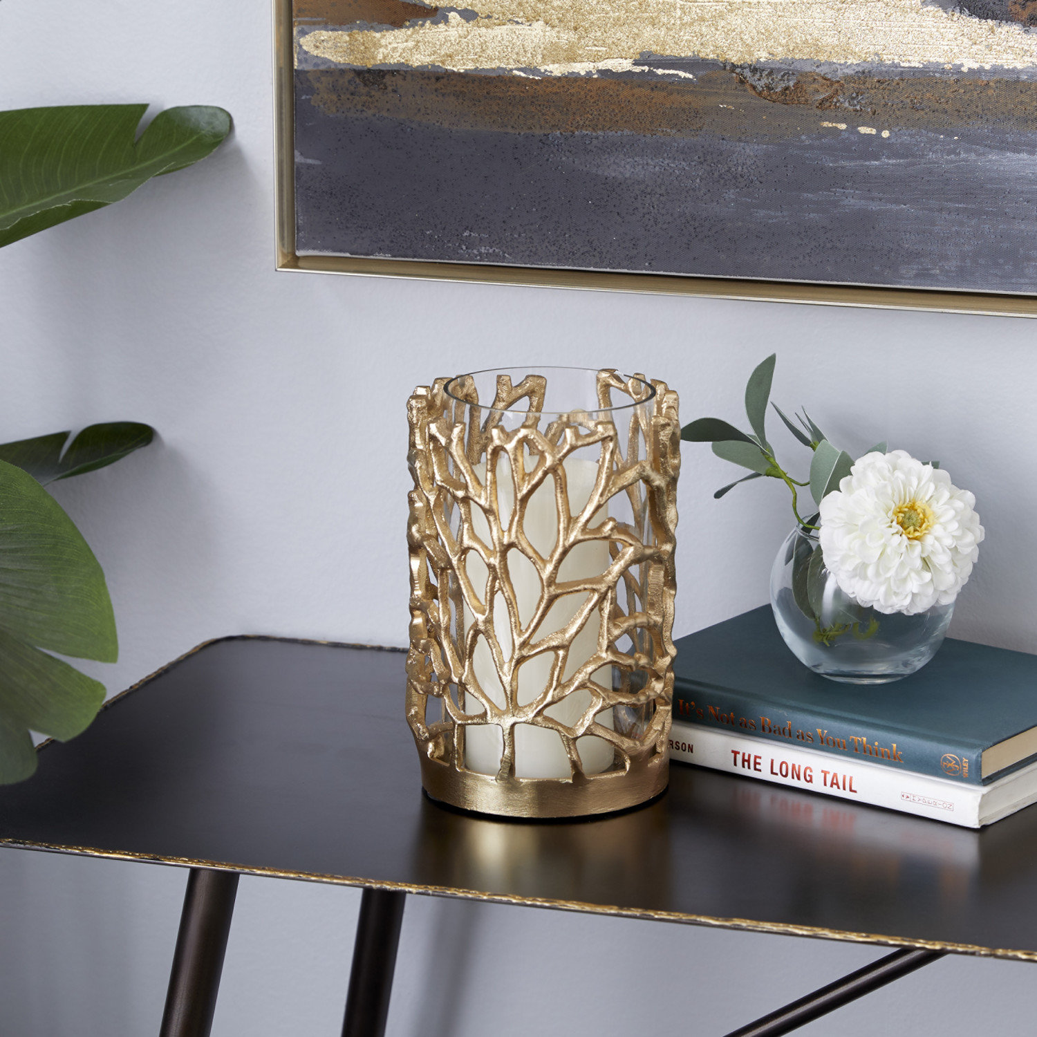 Willa Arlo™ Interiors Tabletop Hurricane Candle Lantern & Reviews | Wayfair