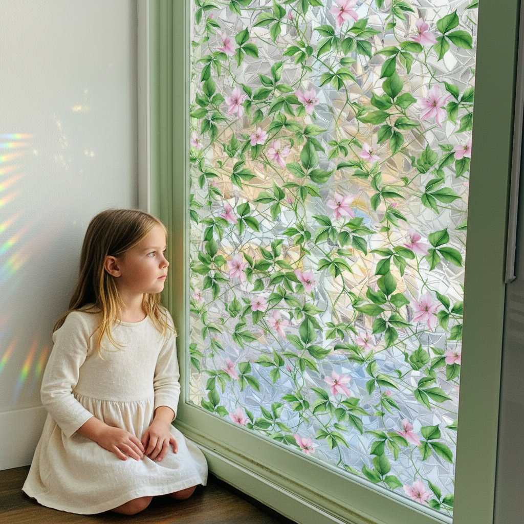 East Urban Home Window Privacy Film Rainbow Window Clings 3D Decorative ...