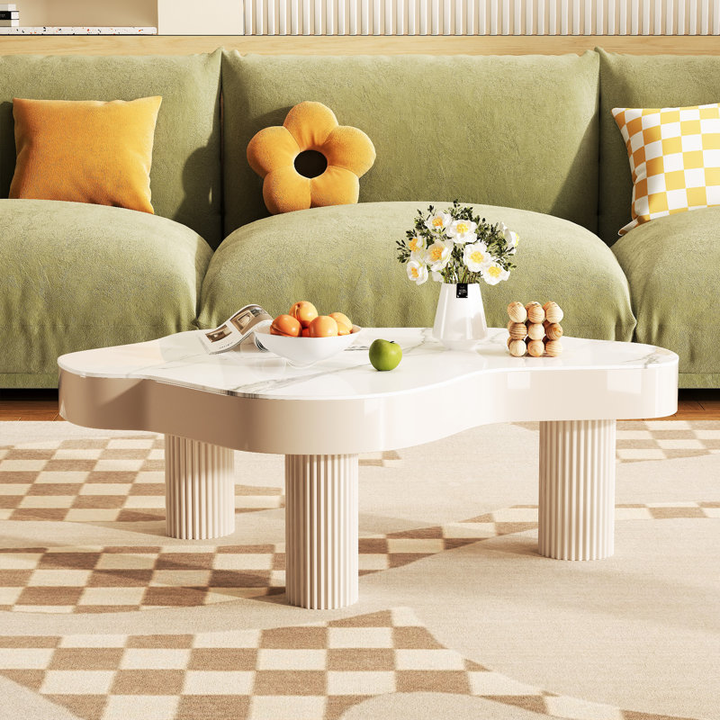 Orren Ellis Danayja Irregular Coffee Table with 3 Legs | Wayfair