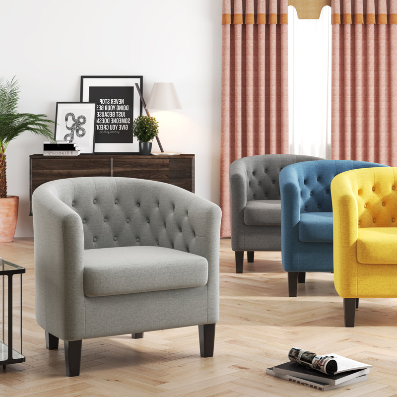 Red Barrel Studio® Upholstered Barrel Chair & Reviews | Wayfair