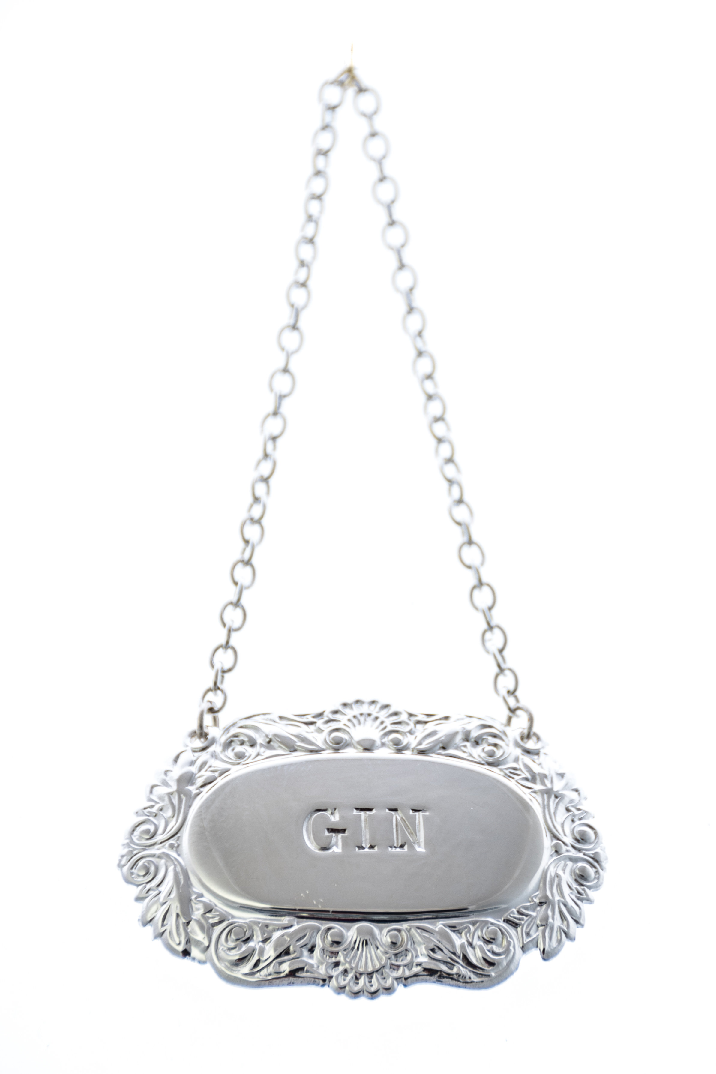 Corbell Silver Company Decanter Label-Gin, Shell and Scroll | Perigold