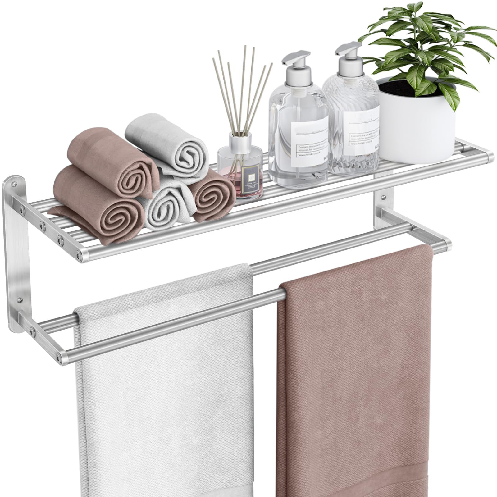 Wrought Studio™ Towel Rack With Double Towel Bars, Stainless Steel ...