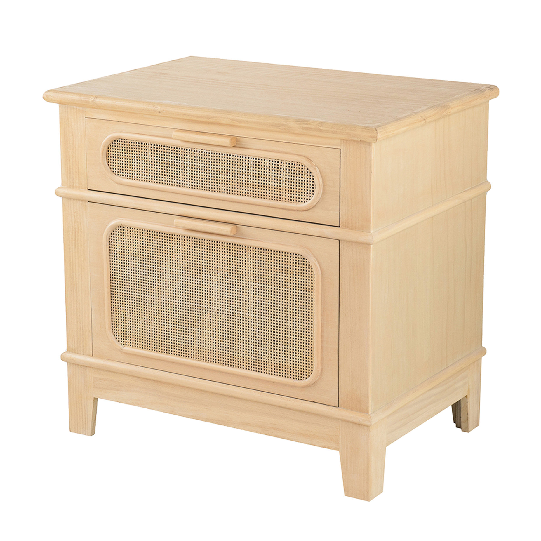 Bayou Breeze 27.5x18x26" Bedside Chest With Mid-century Bohemian Appeal ...