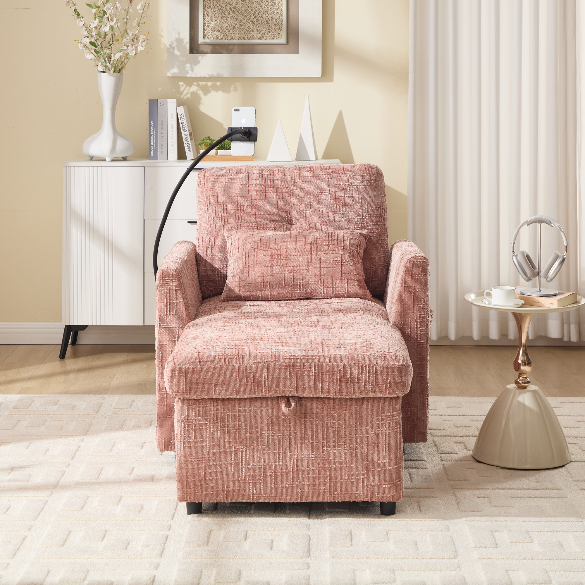 Ebern Designs Multifunctional lazy person sofa recliner can be stored ...