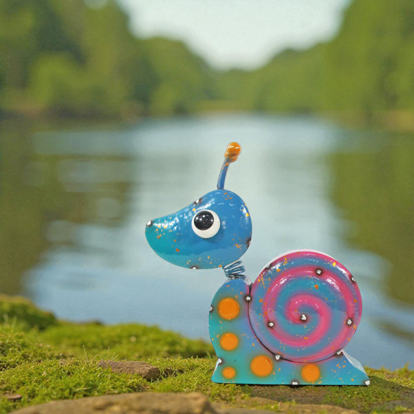 Dakota Fields Dilnoor Snail Animals Metal Garden Statue - Wayfair Canada