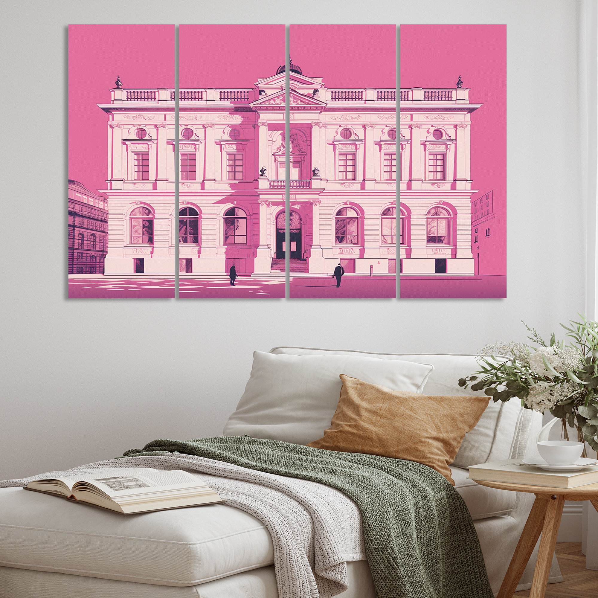 Winston Porter " Pink Blueprint Of Classical London I " 4 - Pieces ...
