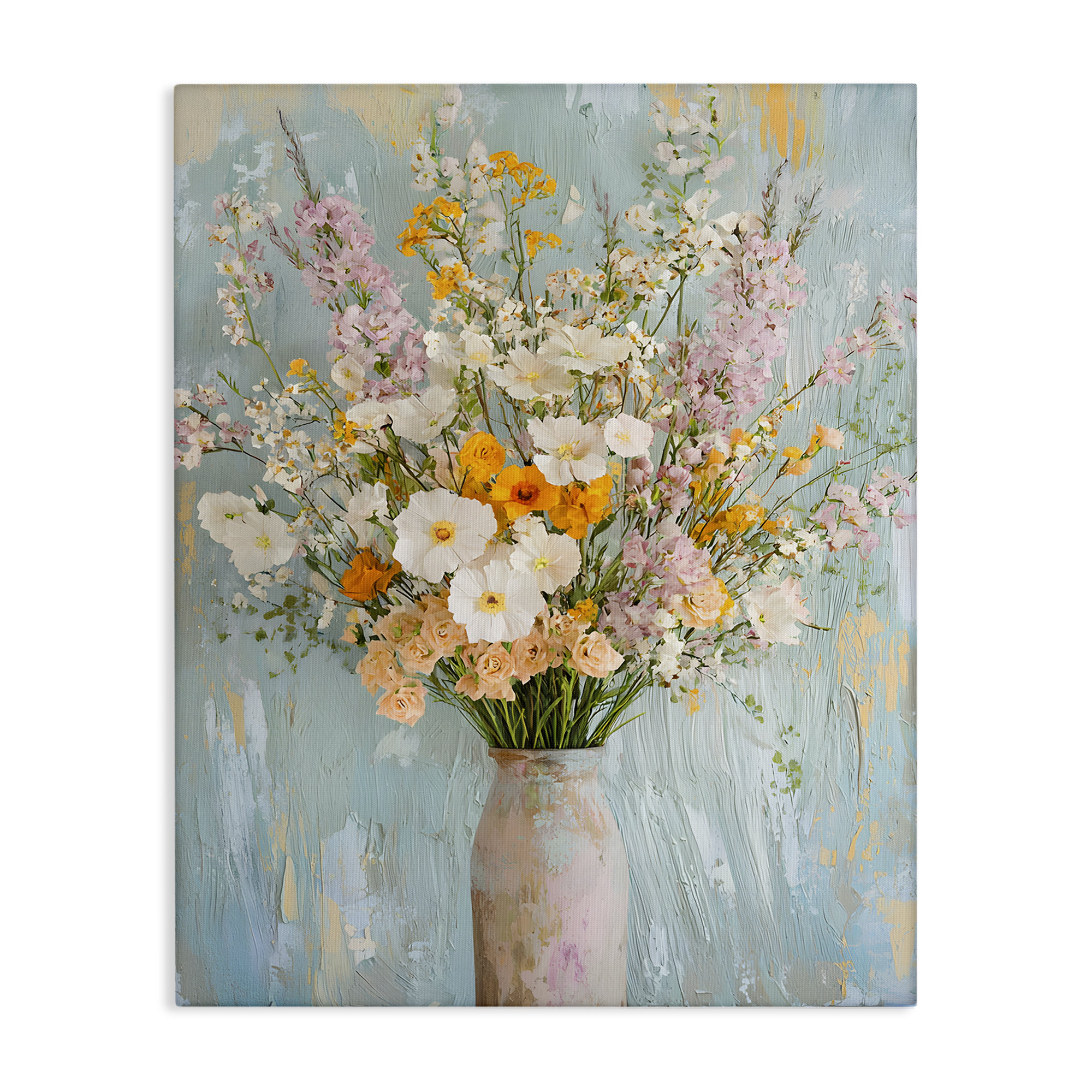 Ophelia & Co. Orange & White Flower Arrangement Canvas, design by ...