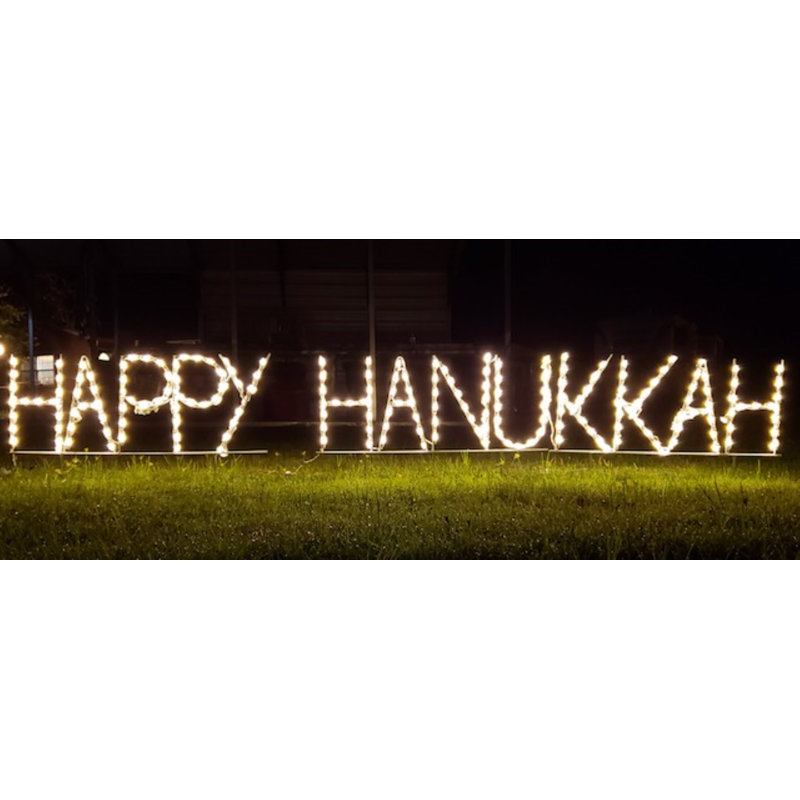 Lori's Lighted D'Lites Happy Hanukkah Block Letter Sign Holiday Lighted ...