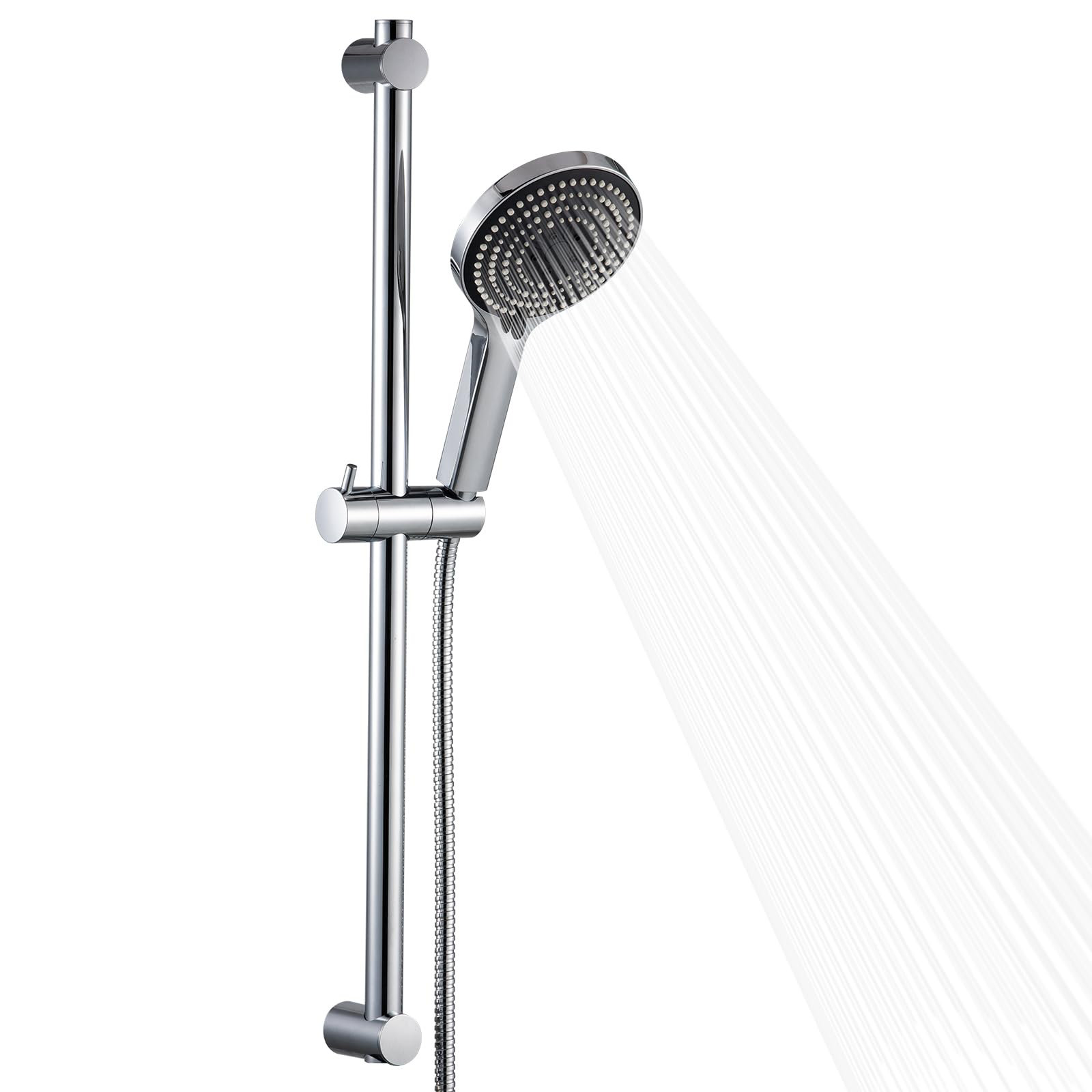 doitbest Shower Slide Bar Combo, Adjustable 27-Inch Slide Bar With 6 ...