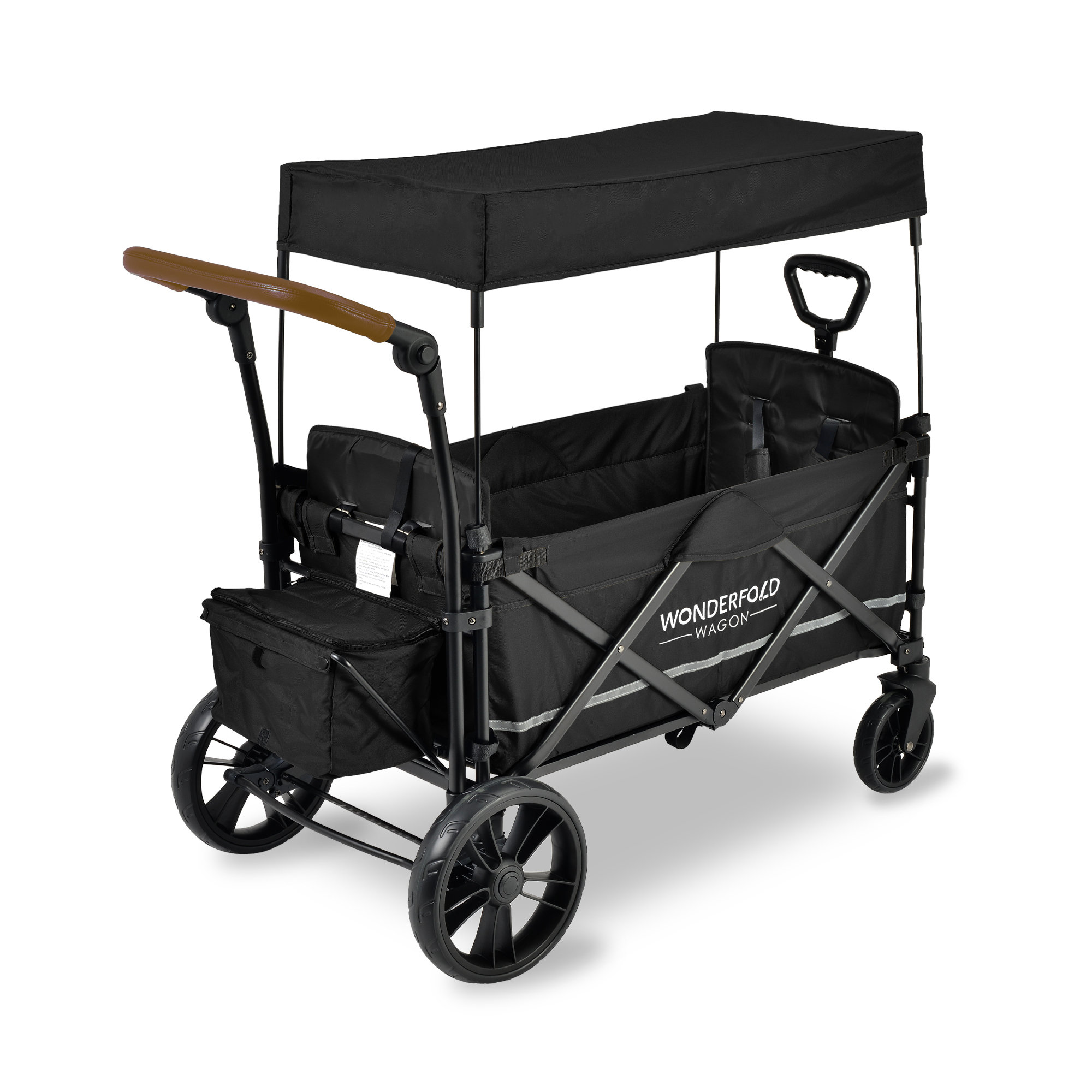 WONDERFOLD 2 Passenger Push-Pull Twin Double Stroller Wagon with ...