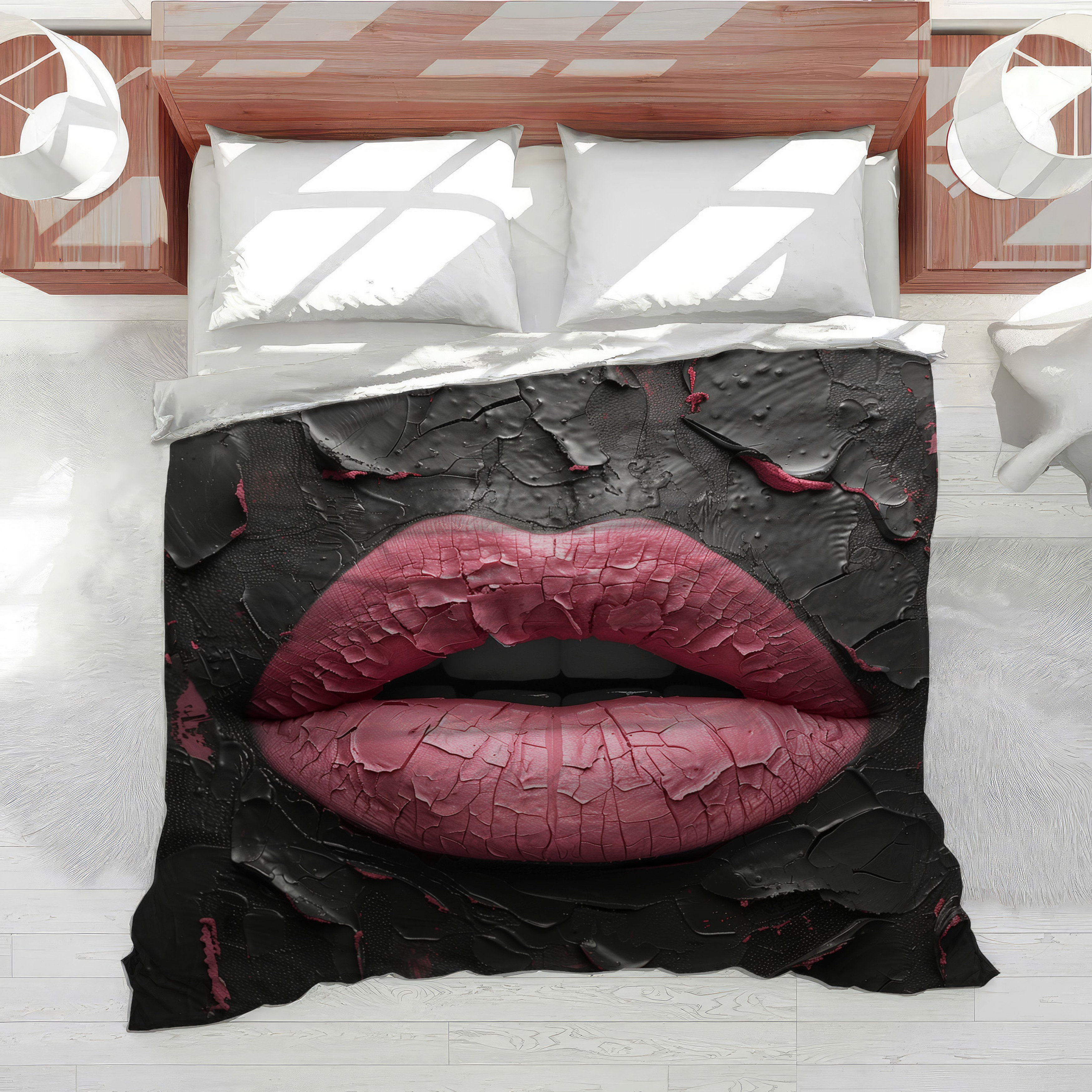VisionDecor Lips Beauty Microfiber Duvet Cover | Wayfair