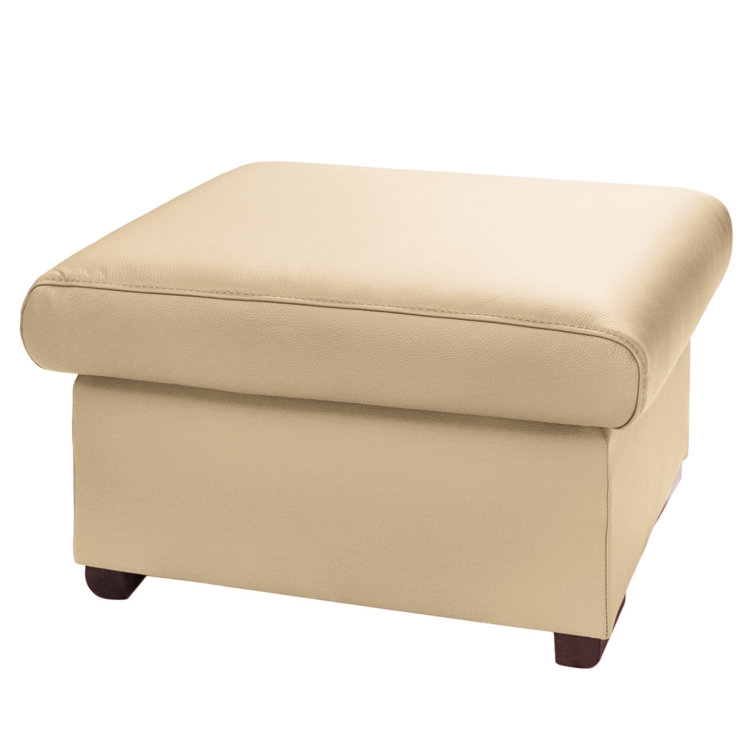 Ebern Designs UNI Footstool 70cm Wide Genuine Leather Rectangle Solid ...