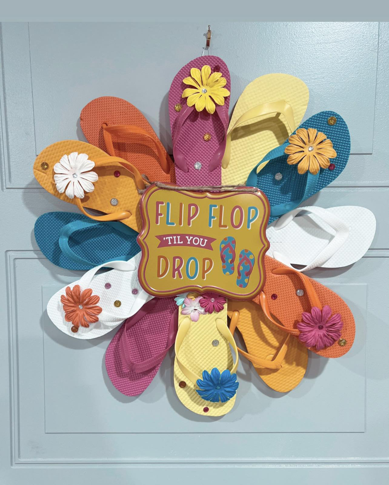 Rosecliff Heights Summer Wreath Flip Flop Till You Drop Sign - Wayfair ...