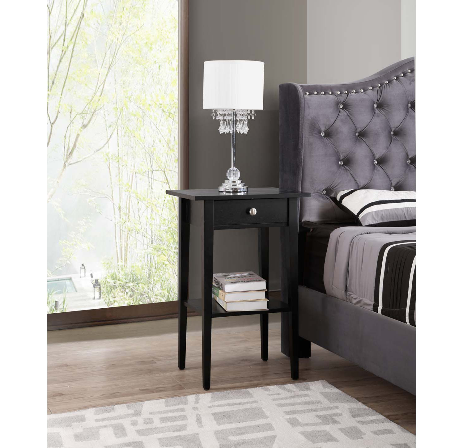 Lark Manor™ Charming Contemporary Nightstand, Narrow Nightstand | Wayfair