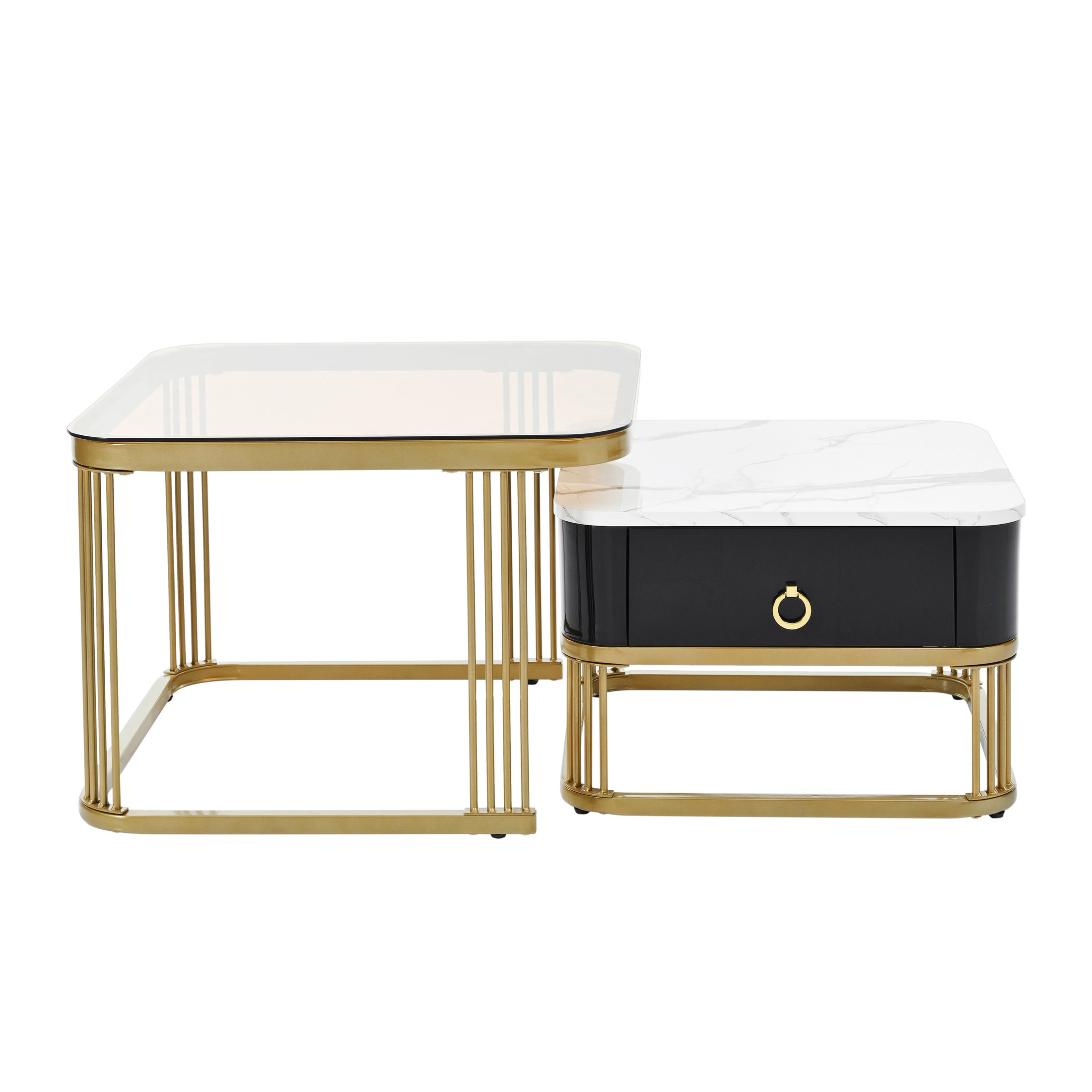 George Oliver Nesting Coffee Table with Drawer, Set of 2, Exquisite ...