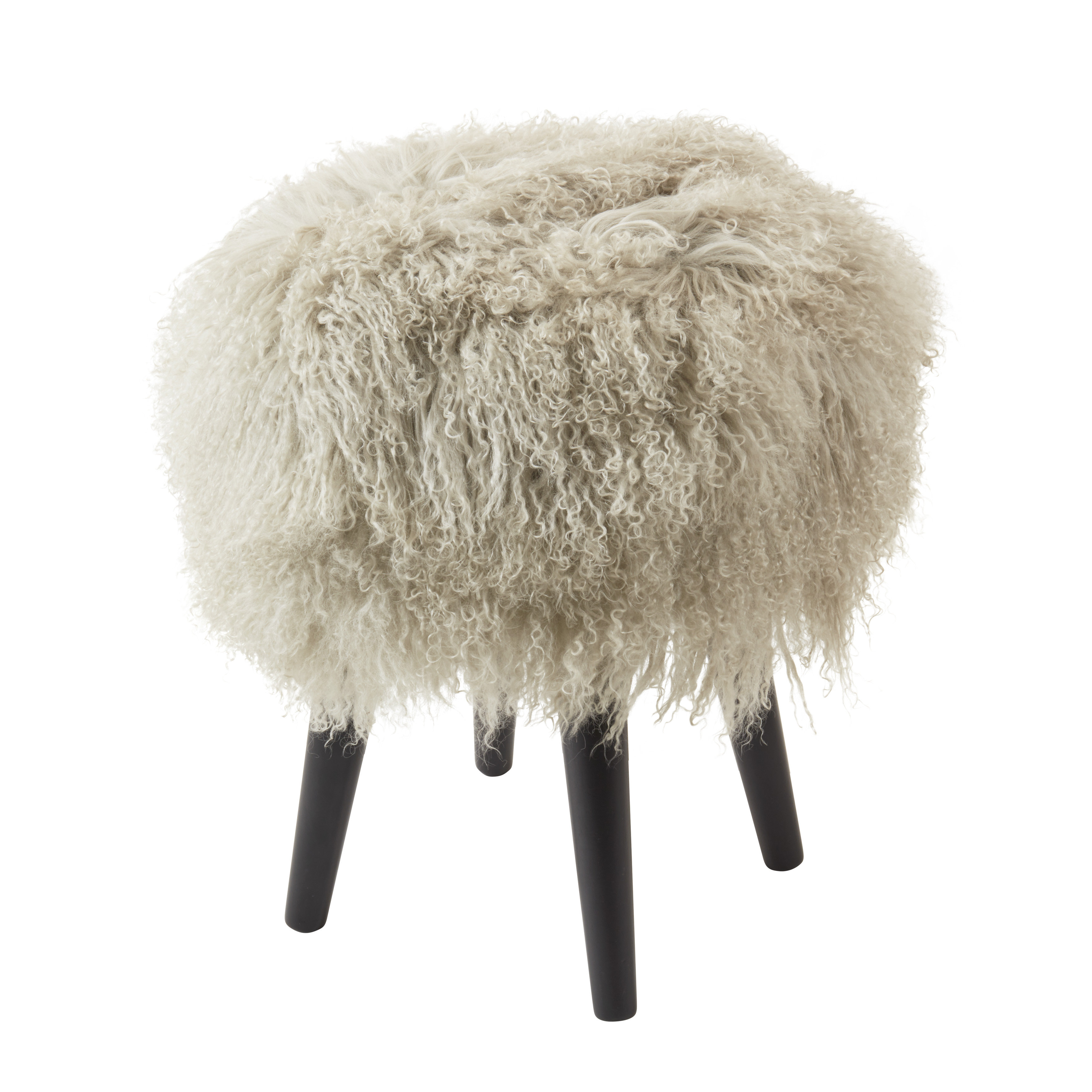 Mercer41 Mongolian Lamb Fur Stool - Wayfair Canada