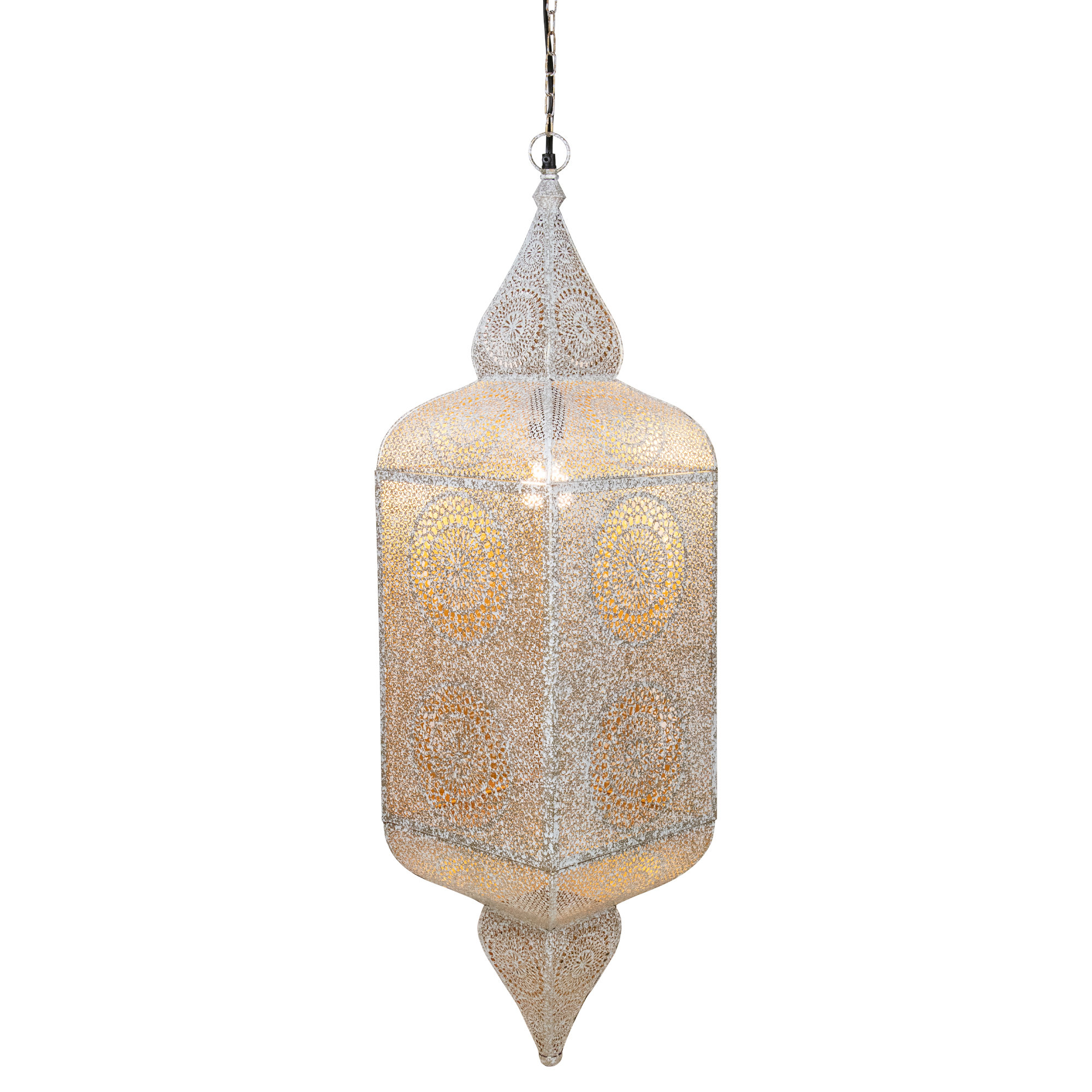Northlight Seasonal 35" Moroccan Style Hanging Lantern Ceiling Light ...