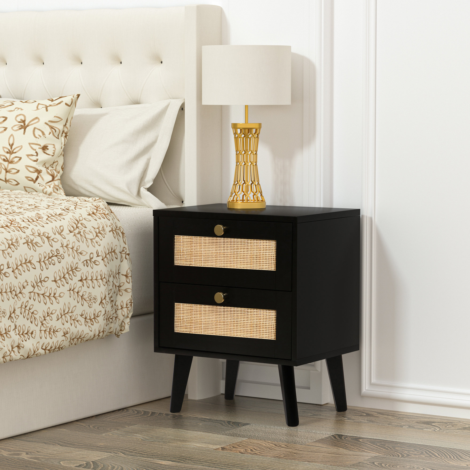 George Oliver 22" Nightstand, End Side Tables with Storage Drawer and ...