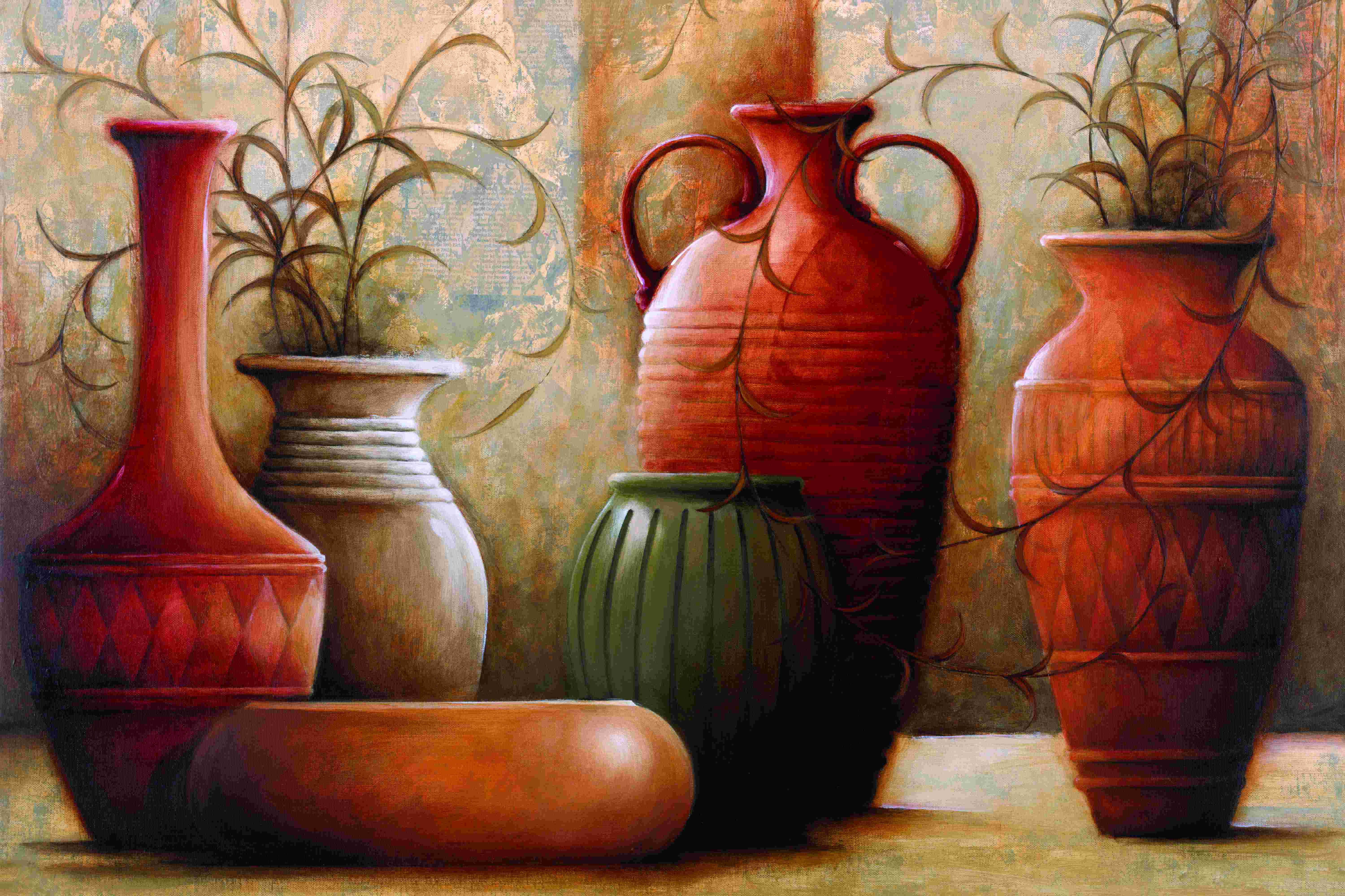 Winston Porter Pots Still Life - Wrapped Canvas Graphic Art | Wayfair