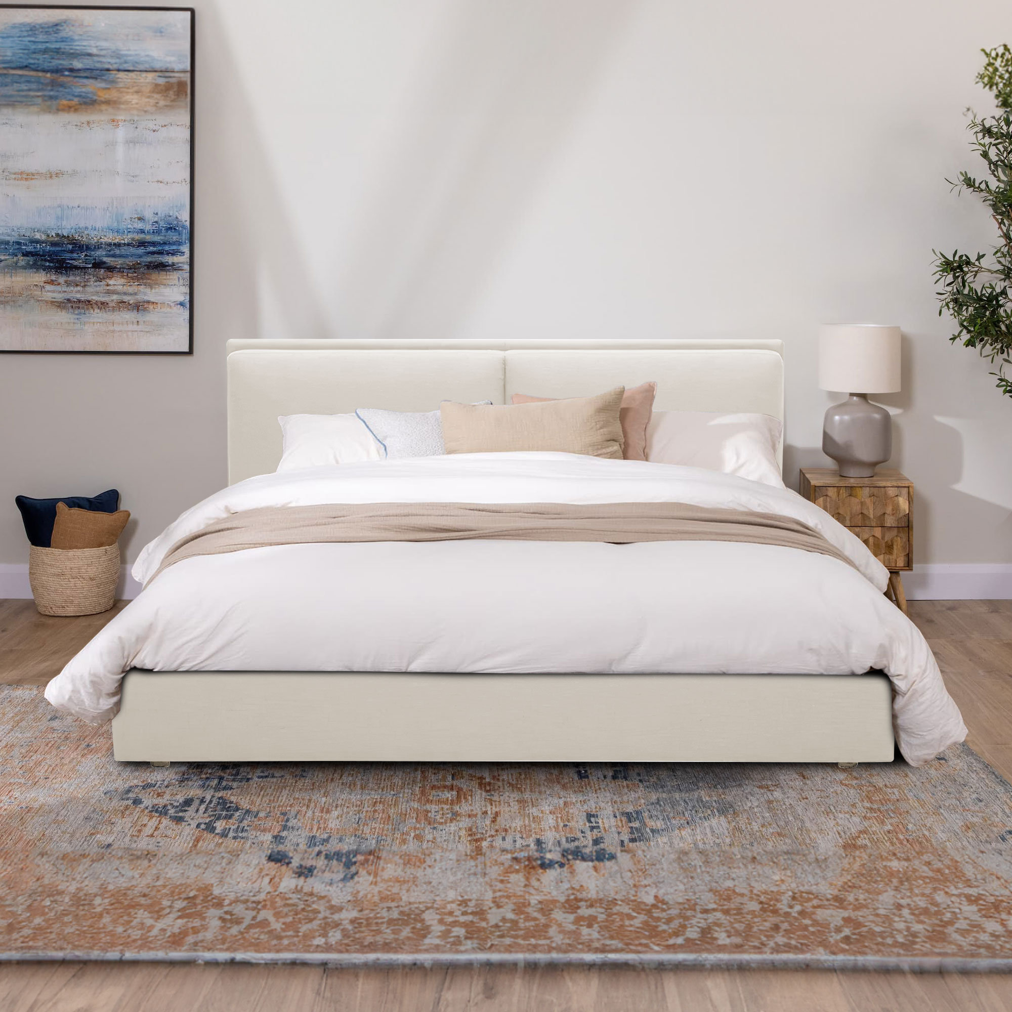 Hokku Designs Peede Upholstered Panel Bed | Wayfair