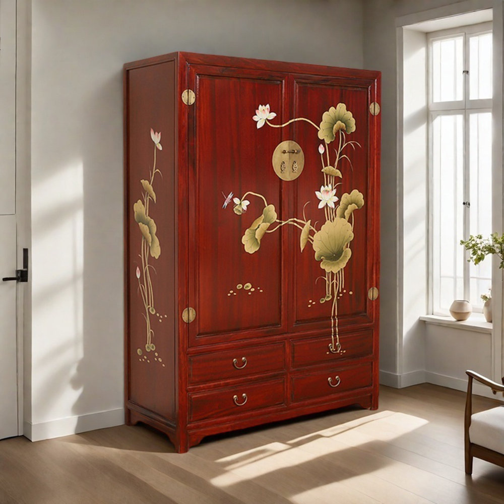 Parttlion Chinese style classical simple bedroom wardrobe | Wayfair
