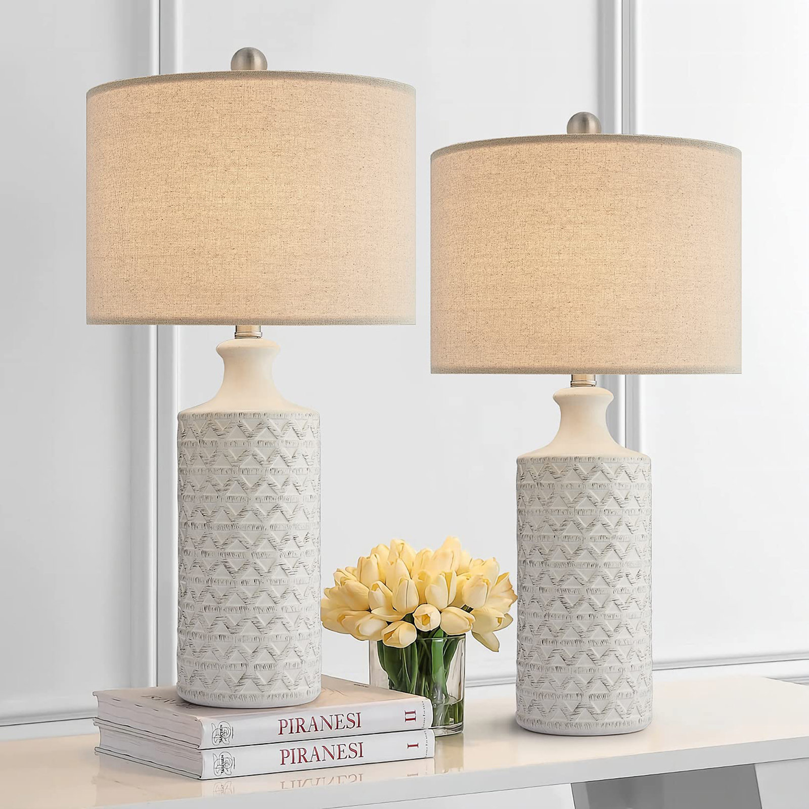 Dakota Fields Amarchand 24.75"Modern Ceramic Lamp, for Living Room ...