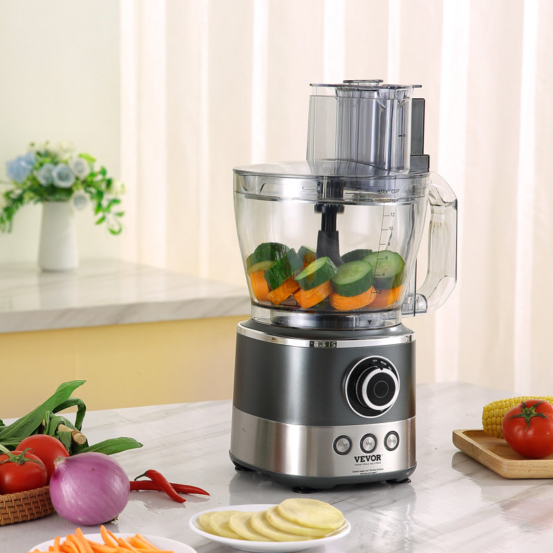 VEVOR 14-Cup 650W Food Processor Vegetable Chopper Mixing Slicing ...
