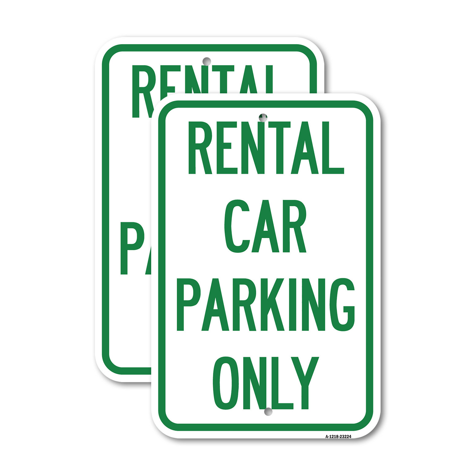 SignMission (2 Pack) Rental Car Parking Only 12" X 18" Heavy-Gauge ...