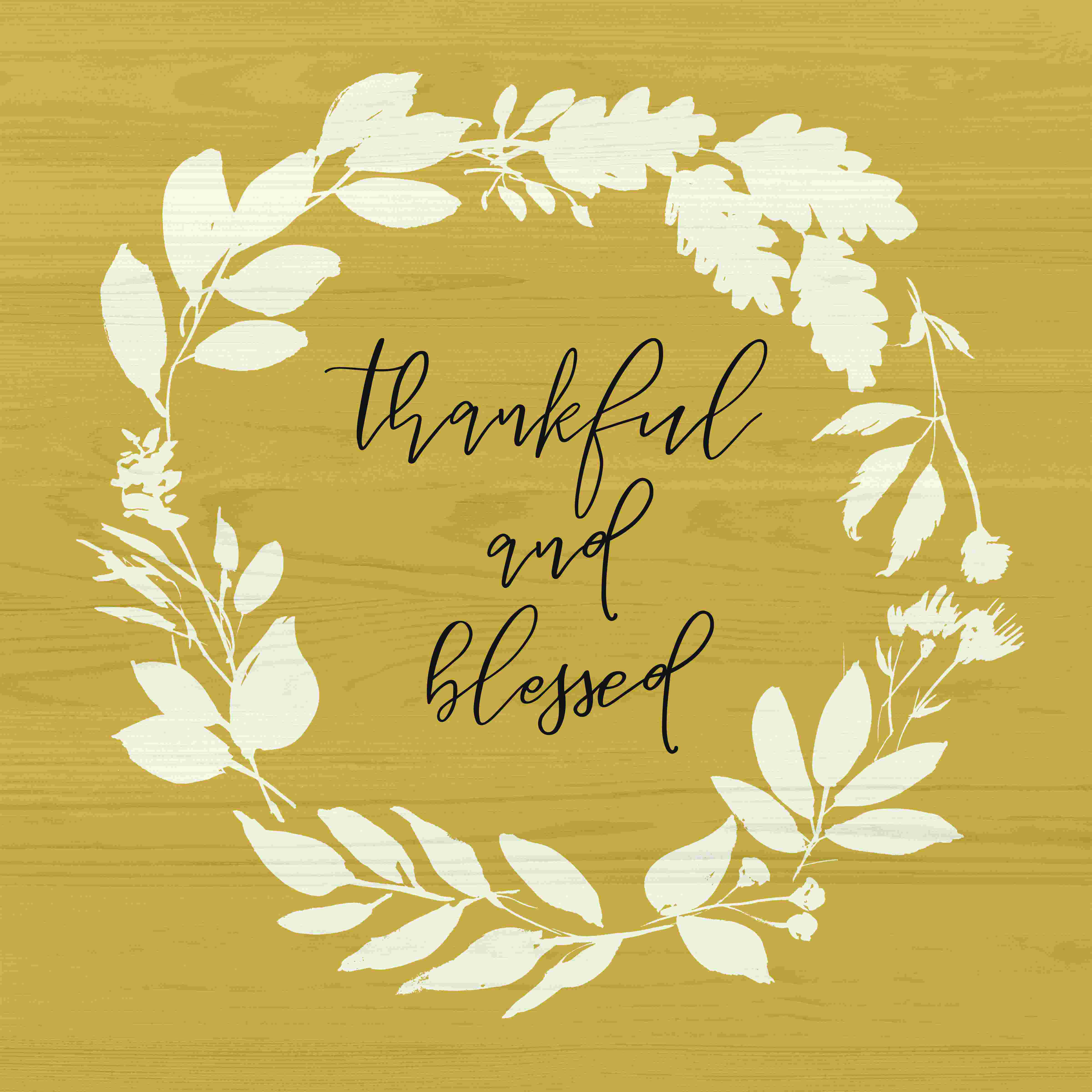 Trinx Thankful Blessed On Yellow - Wrapped Canvas Print - Wayfair Canada