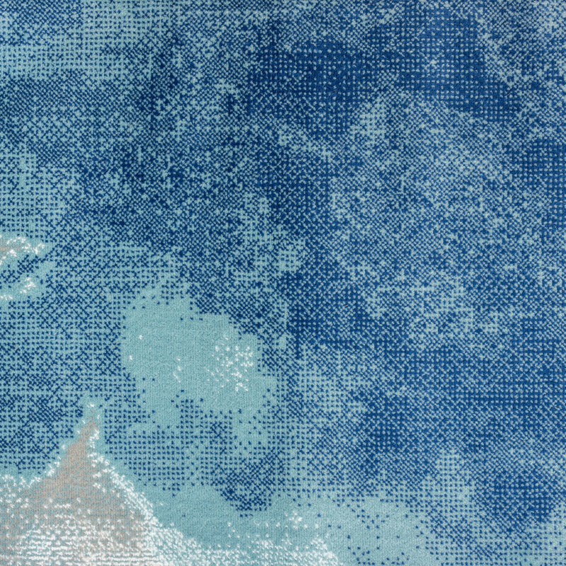 Wade Logan® Pinette Performance Blue/Gray Rug & Reviews | Wayfair