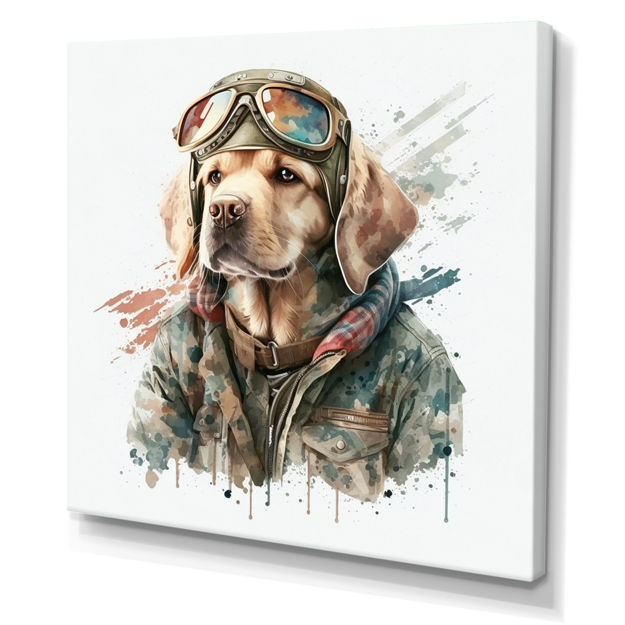Trinx Aviator Dog WIth Sunglasses On Canvas Print - Wayfair Canada