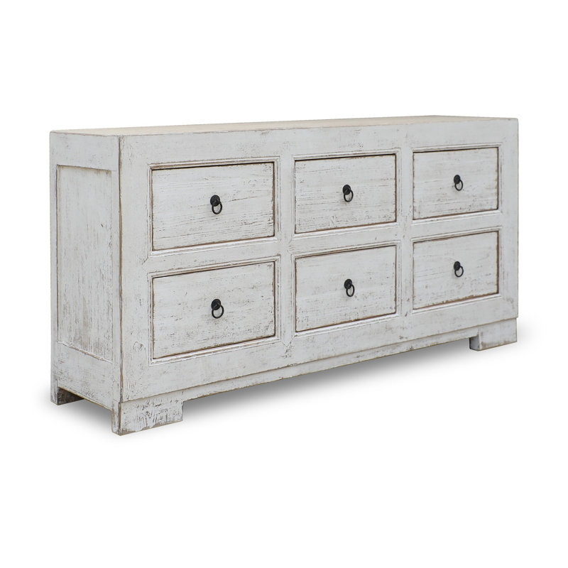 Lily's Living 6 Drawer 68" W Solid Wood Dresser | Wayfair