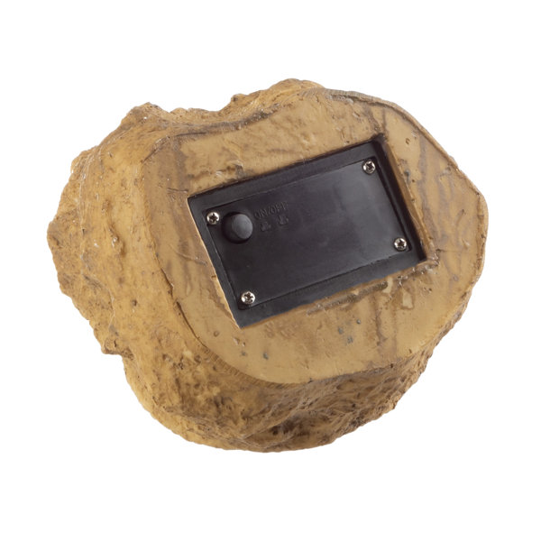 Pure Garden Solar Outdoor Lights - 4-Pack of All-Weather Faux-Stone LED ...