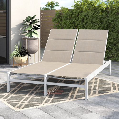 Double Chaise Outdoor Chaise & Lounge Chairs You'll Love | Wayfair
