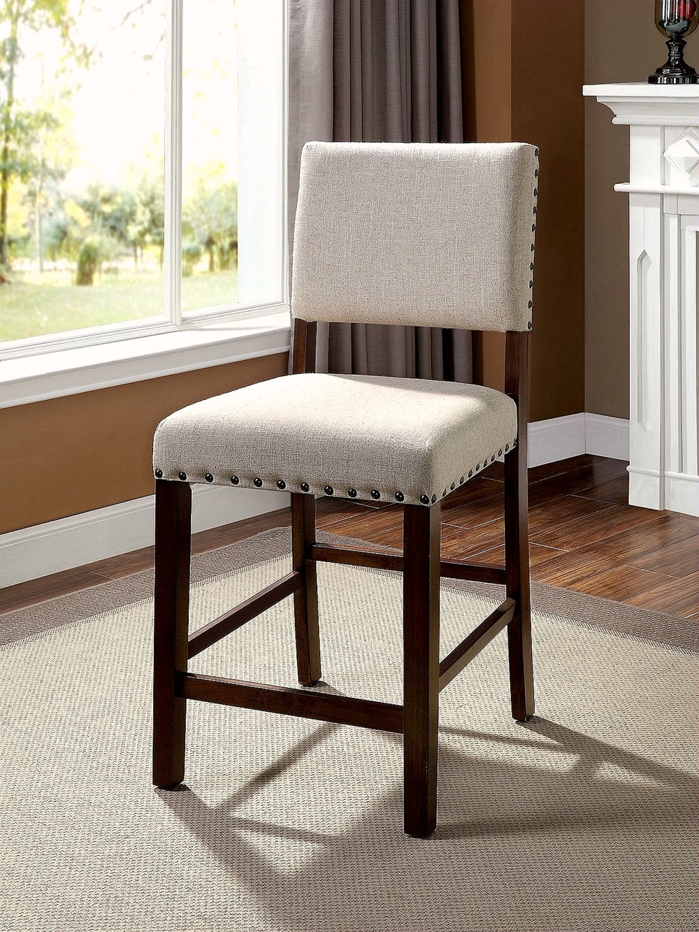 Williston Forge Classic Set Of 2Pc Counter Height Dining Chairs Ivory ...
