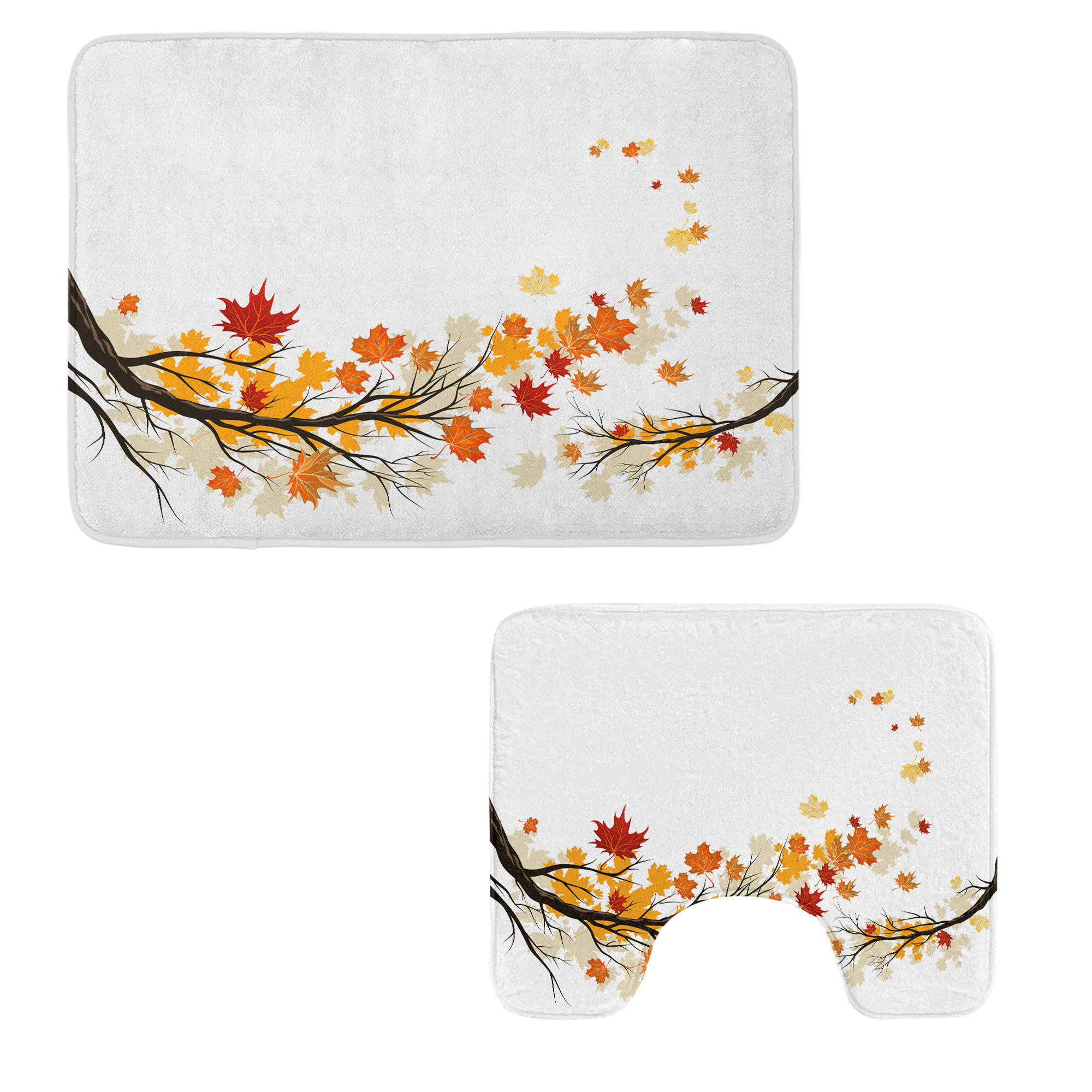 East Urban Home Pastoral Bathroom Rug Set 2 Pieces Rectangle & Contour ...