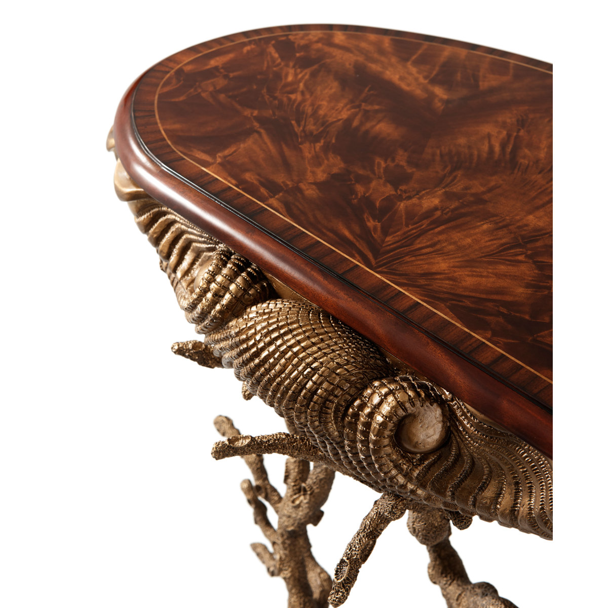 Theodore Alexander Gilt Grotto Figurine End Table | Perigold