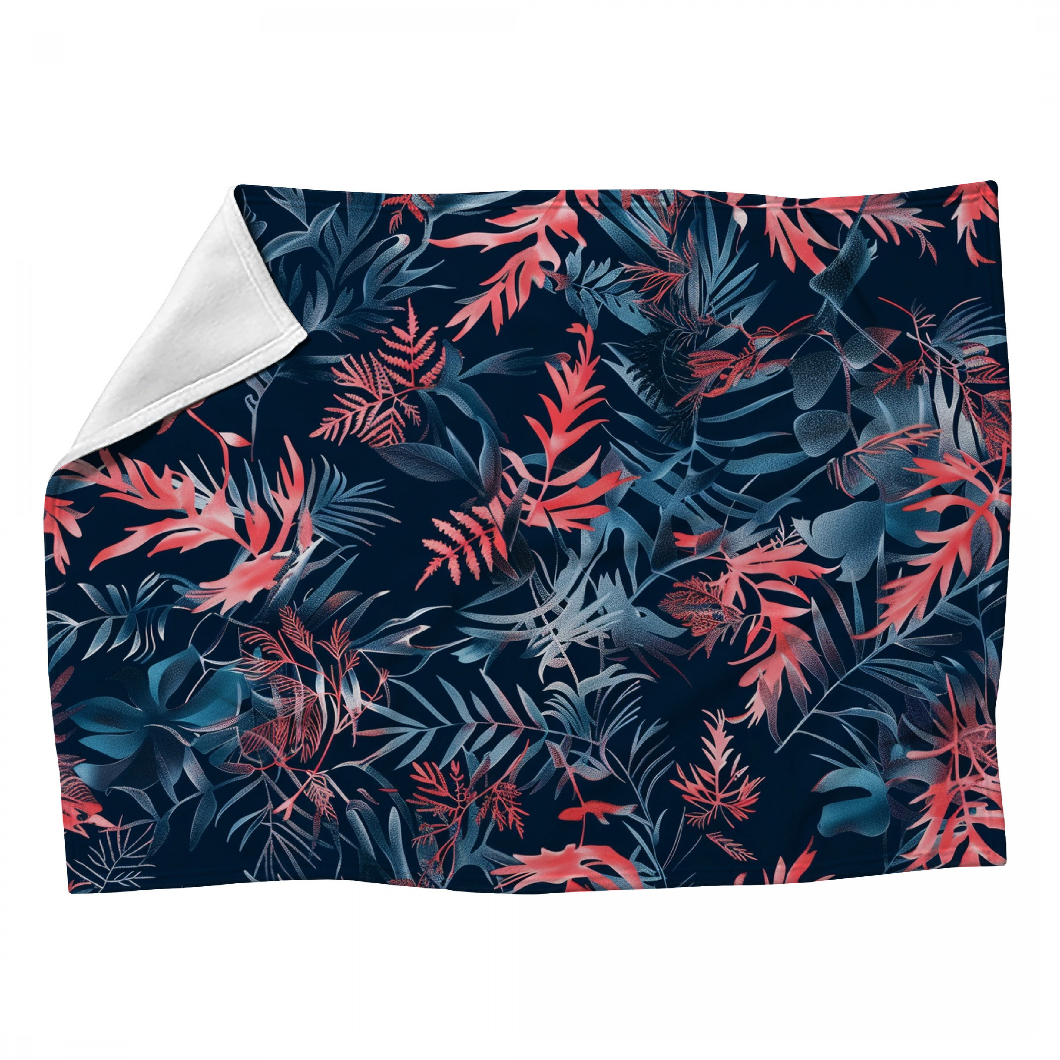 VisionDecor Floral Pattern Fleece Throw Blanket - Botanical Throws for ...