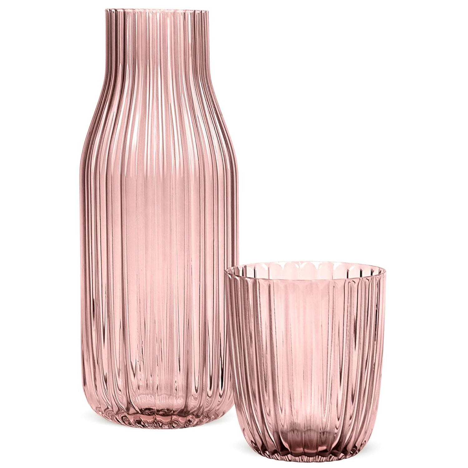 Elle Decor 2-Piece Ribbed Carafe and Cup Set | Wayfair