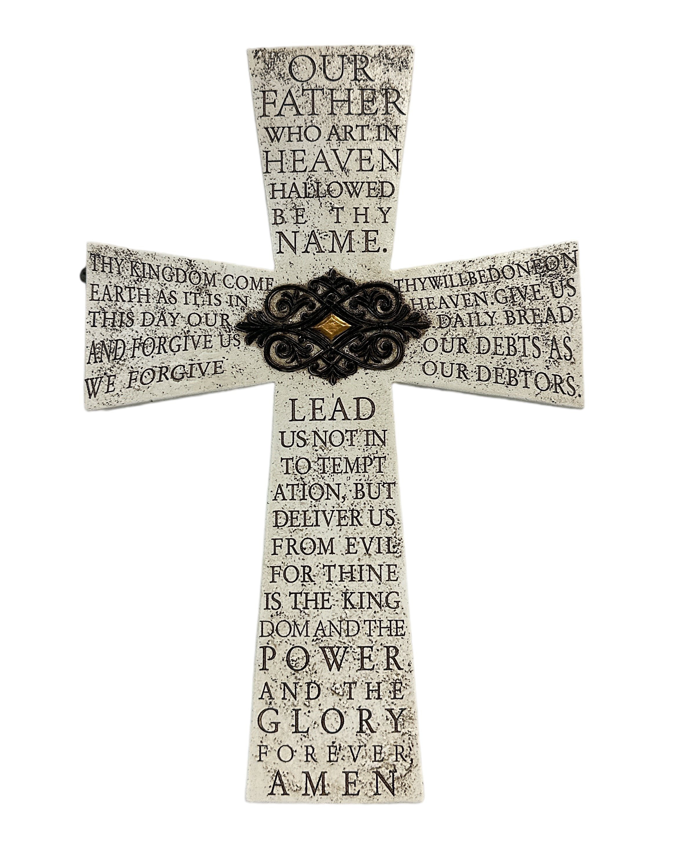 Trinx Vintage Rustic Bible Scripture & Intricate Scrolls Wall Décor ...