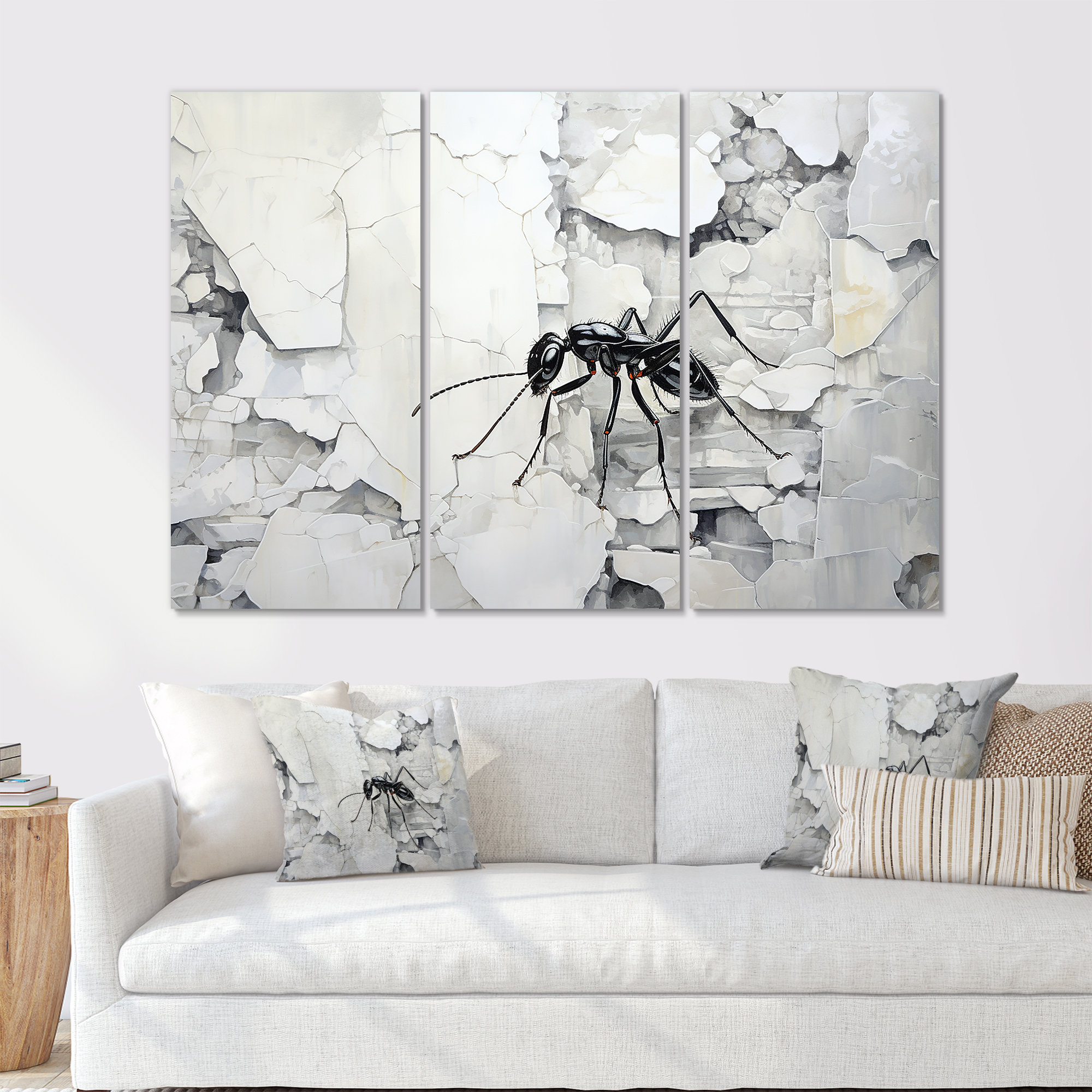 Lark Manor™ Minimalism Ant Beige Collage III - Animal Ant Canvas Art ...