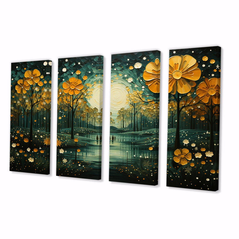 Winston Porter Yellow Green Plants Enchanted Forest IV On Canvas 4 ...