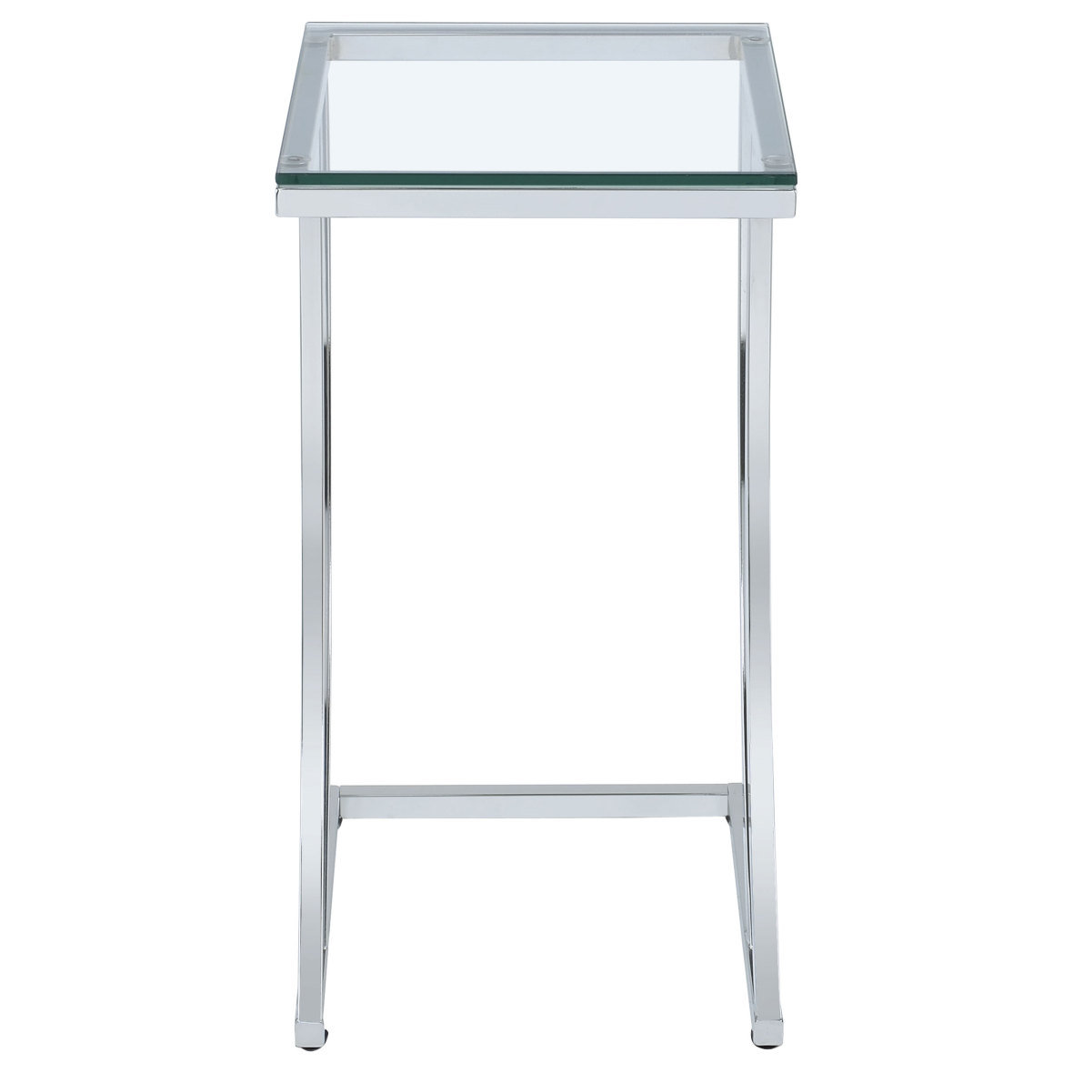 Latitude Run® Draper Chrome Rectangular Glass Top Sofa Side Table | Wayfair