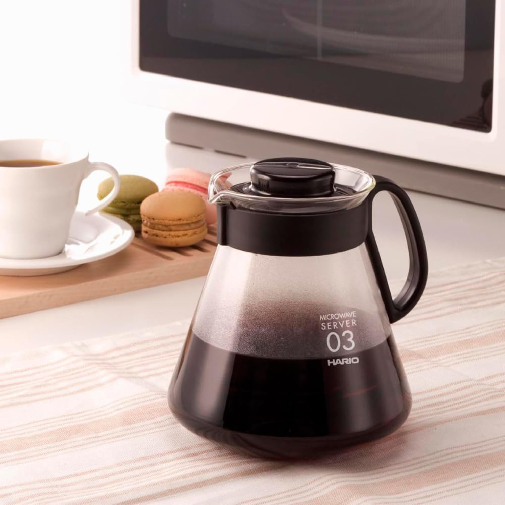 Textiles Hub V60 Glass Range Coffee Server, 800Ml, Black | Wayfair