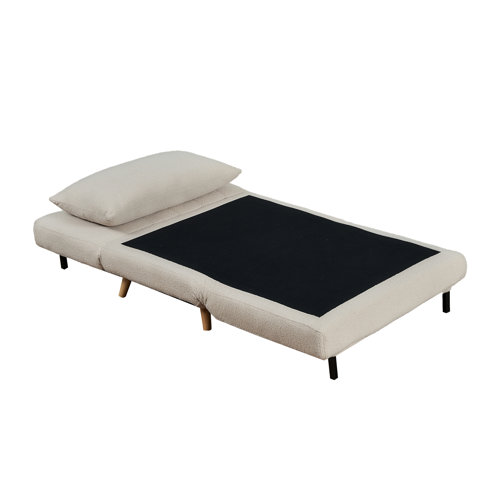 George Oliver Convertible Tri-Fold Sleeper Chair with Pillow, Channel ...