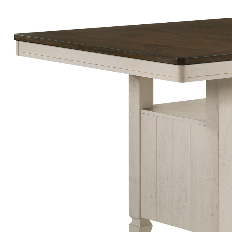 Alcott Hill® Dajae Rectangular Counter Height Table with Storage Base ...