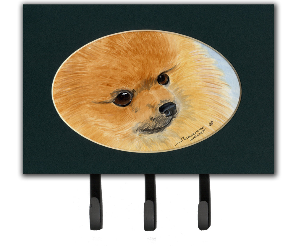 Caroline's Treasures Pomeranian Leash Holder and Key Hook | Wayfair