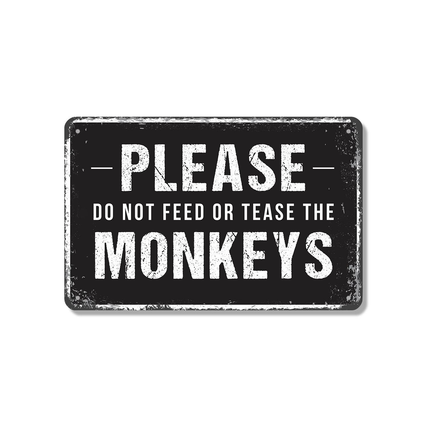 SignMission Drôle d'avertissement «Ne pas nourrir les singes» (paquet ...