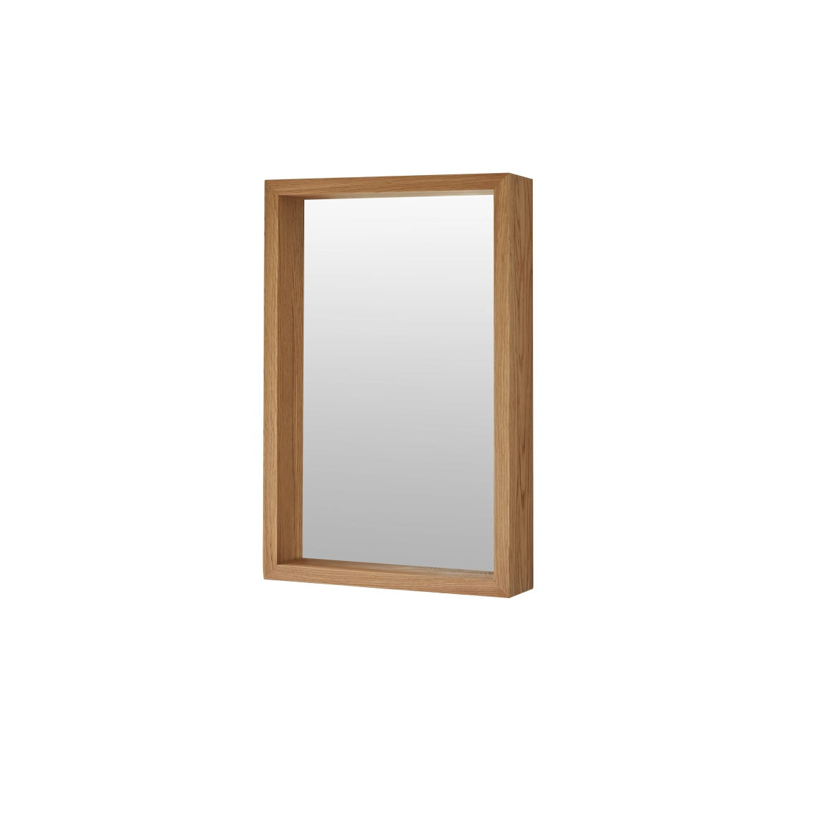 Tikamoon Easy Solid Wood Rectangle Mirror with Shelves | Wayfair